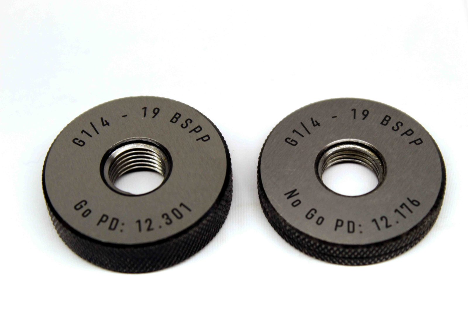 NEW G 1/4 19 BSPP SOLID PIPE THREAD RING GAGE .25 GO NOGO PD'S = 12.301 ...
