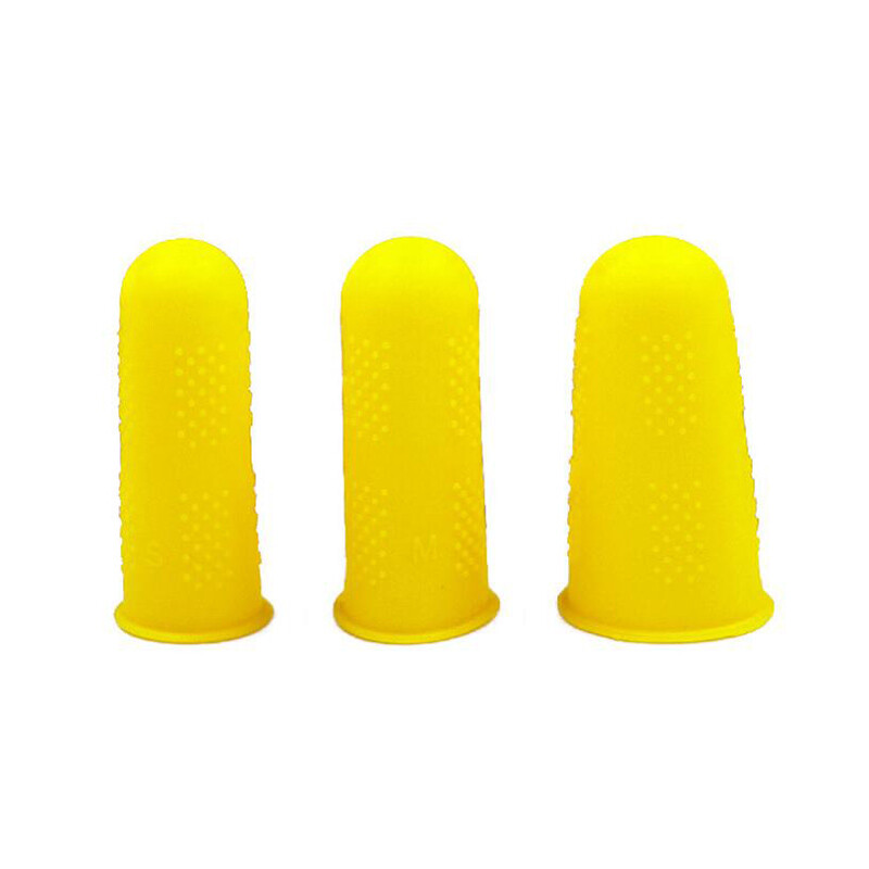 3Pcs Silicone Anti-cut Heat Resistant Finger Protector Fingers Cap ...
