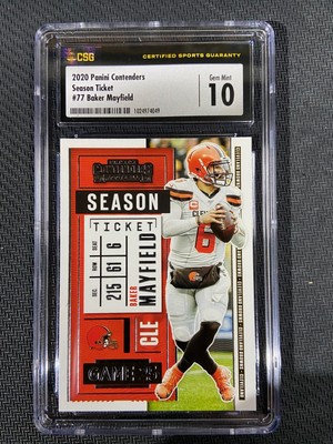 2020 Panini Contenders Season Ticket Baker Mayfield GEM MINT 10 Low POP ...