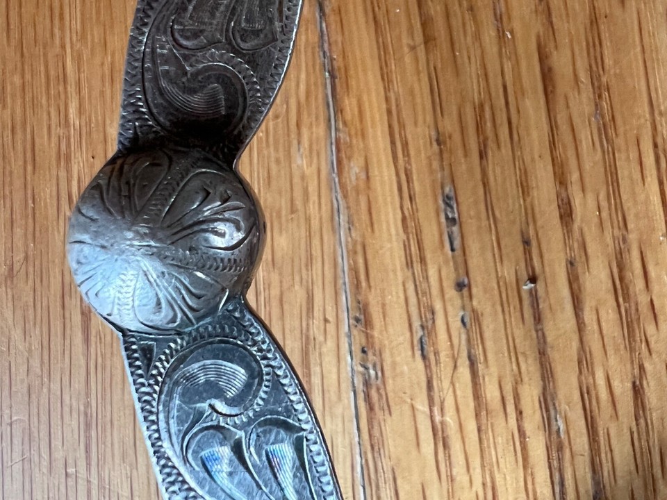 *VINTAGE VOGT MAKER STERLING SILVER WESTERN HORSE HEADSTALL SHOW MULLEN ...