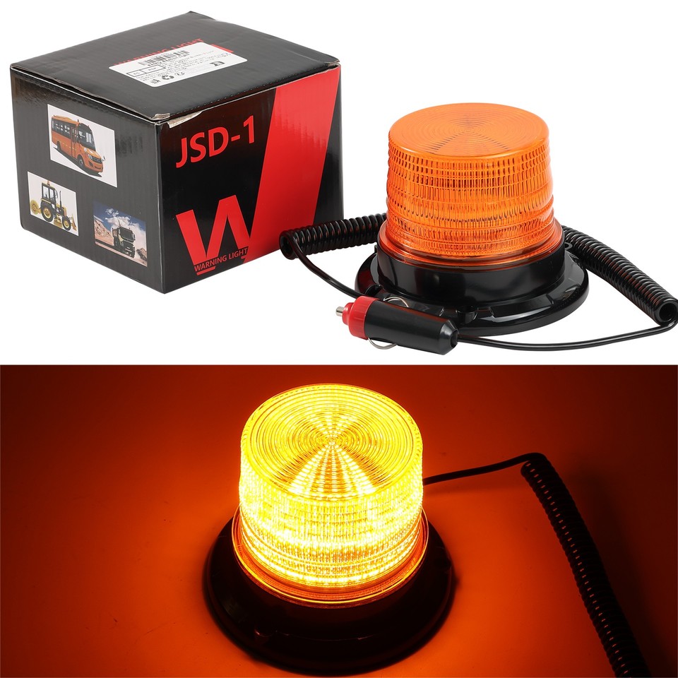 LED Warning Strobe Amber Flashing Beacon Magnetic Car Roof Recovery ...