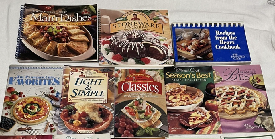 LOT x 14 Pampered Chef Recipe Books Cooking Baking Entertaining ...