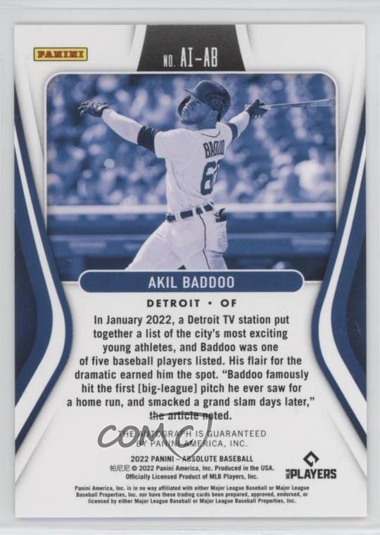 2022 Panini Absolute Absolute Ink /199 Akil Baddoo #AI-AB Auto | eBay