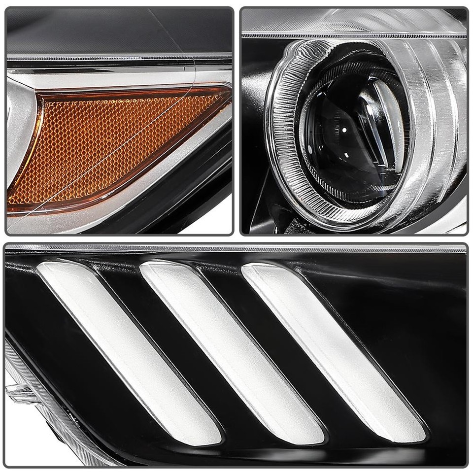 Pair Headlight Assembly w/Projector HID Xenon For 2015-2020 Ford ...