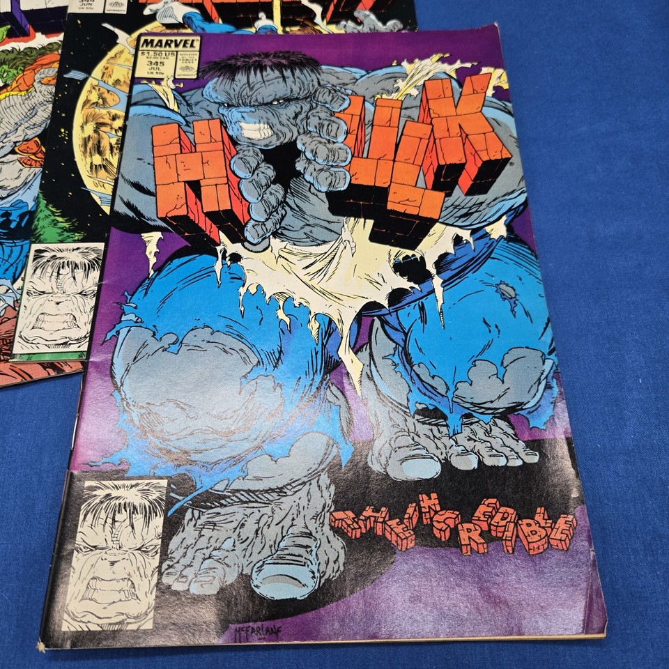 vintage Hulk comic lot 4 1980s Marvel Comic # 341 342 344 345 Ungraded McFarlane | eBay