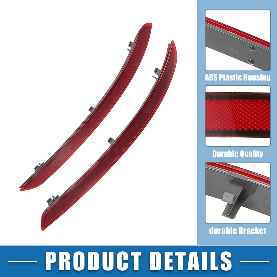 Rear Bumper Reflector Light 1668200074 for Mercedes Benz ABS Red Gray 1 ...