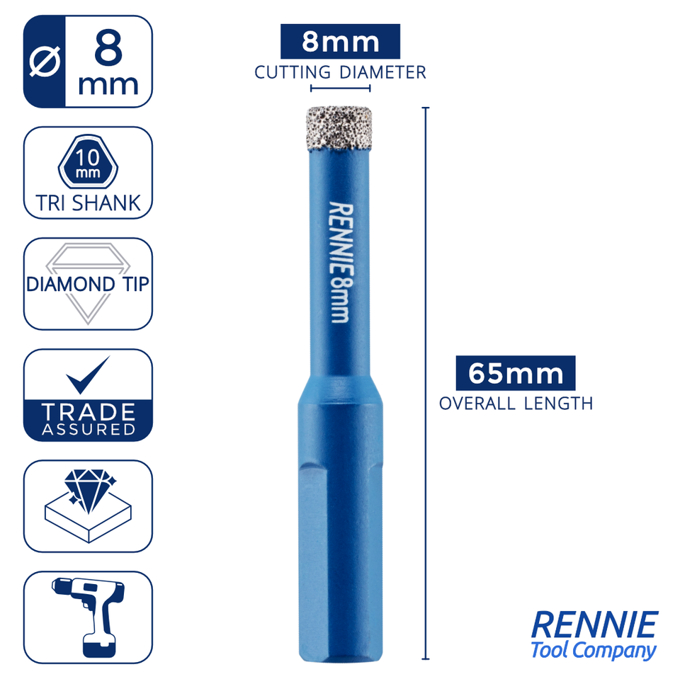 Diamond Hole Saw 6mm- 150mm Tile Ceramic Porcelain Glass Marble Drill ...