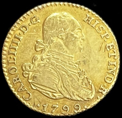 1799 M MF GOLD SPAIN 1 ESCUDO CHARLES IV COIN MADRID MINT | eBay