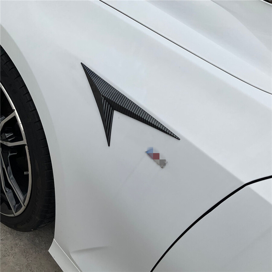 Car Body Side Fender Decor Sticker 3D Wing Emblem Badge Decal Carbon ...