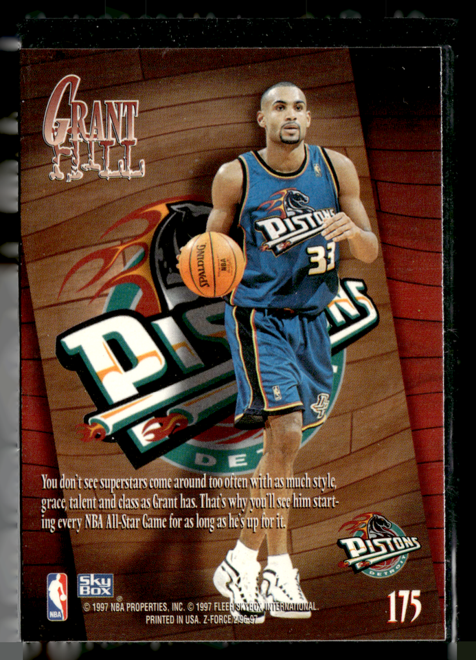 1996 SkyBox Z-Force 175 Grant Hill Detroit Pistons | eBay