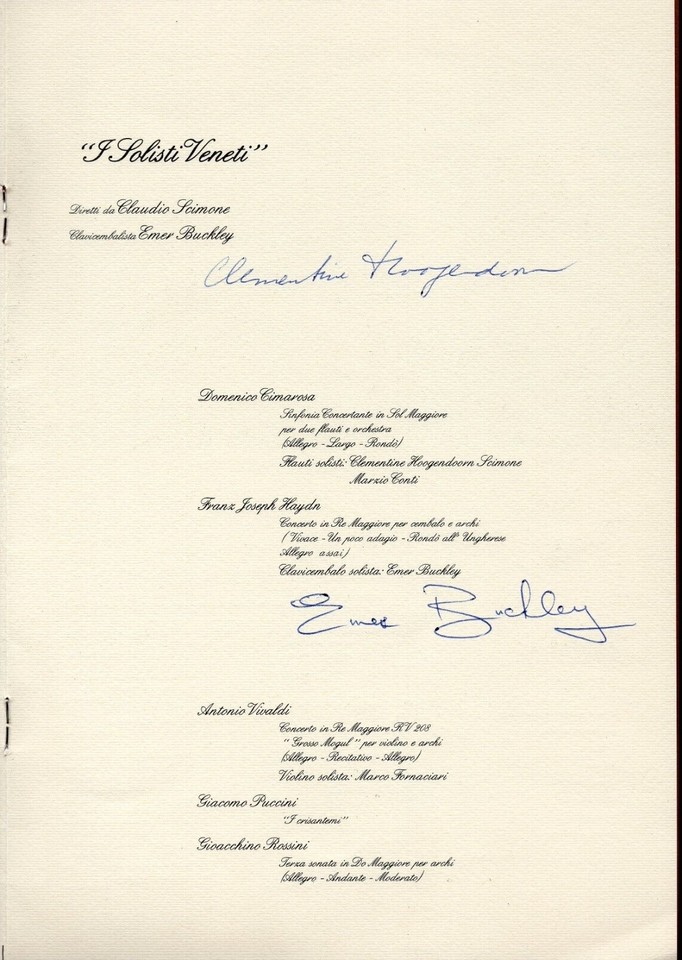 Concerto Maria Callas - Autografo Clementine Hoogendoorn Scimone ed ...