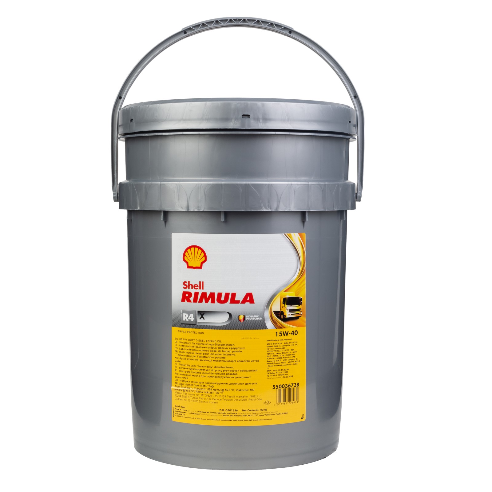 Shell Rimula R4 X 15W-40 (Formerly RT4 X) Heavy Duty Diesel Engine Oil ...