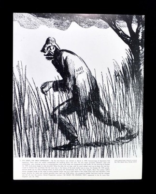 Vintage 11x14 Photograph Daniel Fitzpatrick's Cartoon "He Hears The ...