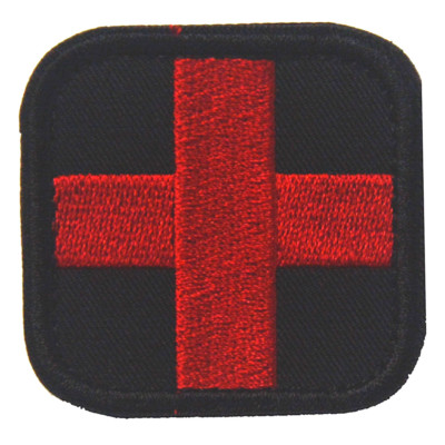 RED CROSS FIRST AID HOOK LOOP PATCHES USA ARMY BADGE EMBROIDERY PATCH ...