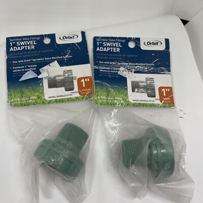 Orbit 57199 1 Inch Manifold Swivel Adapter Green 2 Pack | eBay