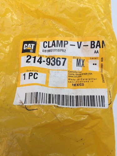Caterpillar Nos Oem V Band Clamp 214-9367. Cat Factory Parts 2149367 ...