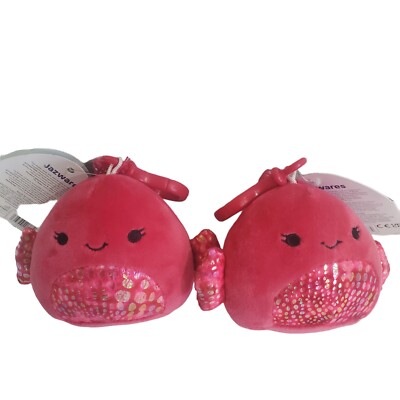 New 2 Squishmallow Barella 3.5" Clip Plush NWT Set Lot Red | eBay