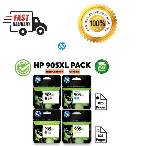 4 Pack HP 905XL Genuine Ink Cartridges Pro 6950/6960 /6970 /6956 [1BK ...