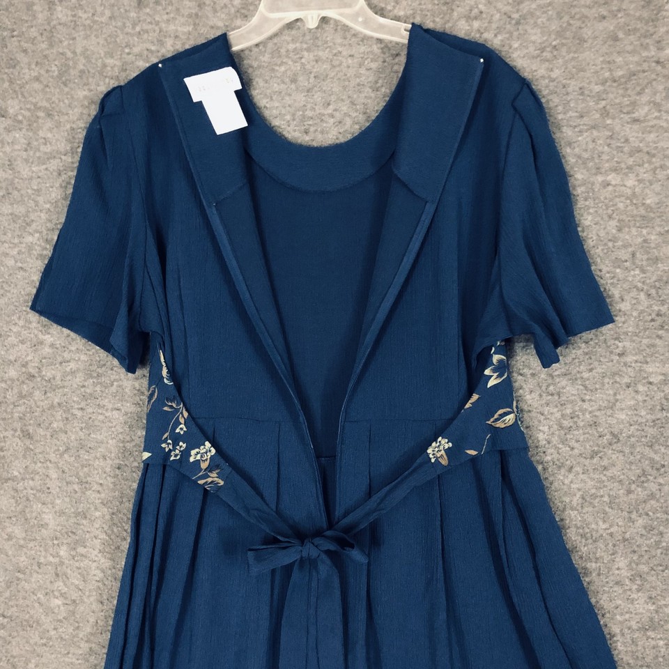 Lady Dorby Dress Womens 24WP Floral Print Short Sleeve Plus Size Vintage Style | eBay