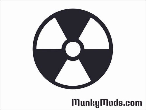 Radioactive Radiation Computer Case Window Applique Vinyl Decal (Color ...