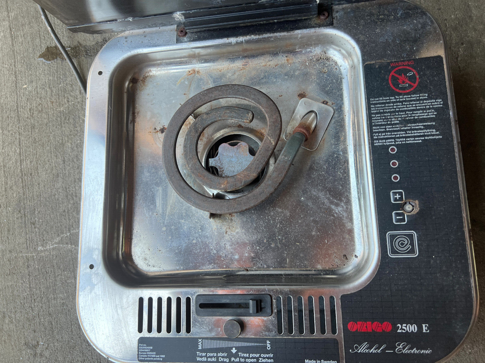 ORIGO 2500 E Marine Electric / Alcohol Stove Single Burner 2500E Warranty