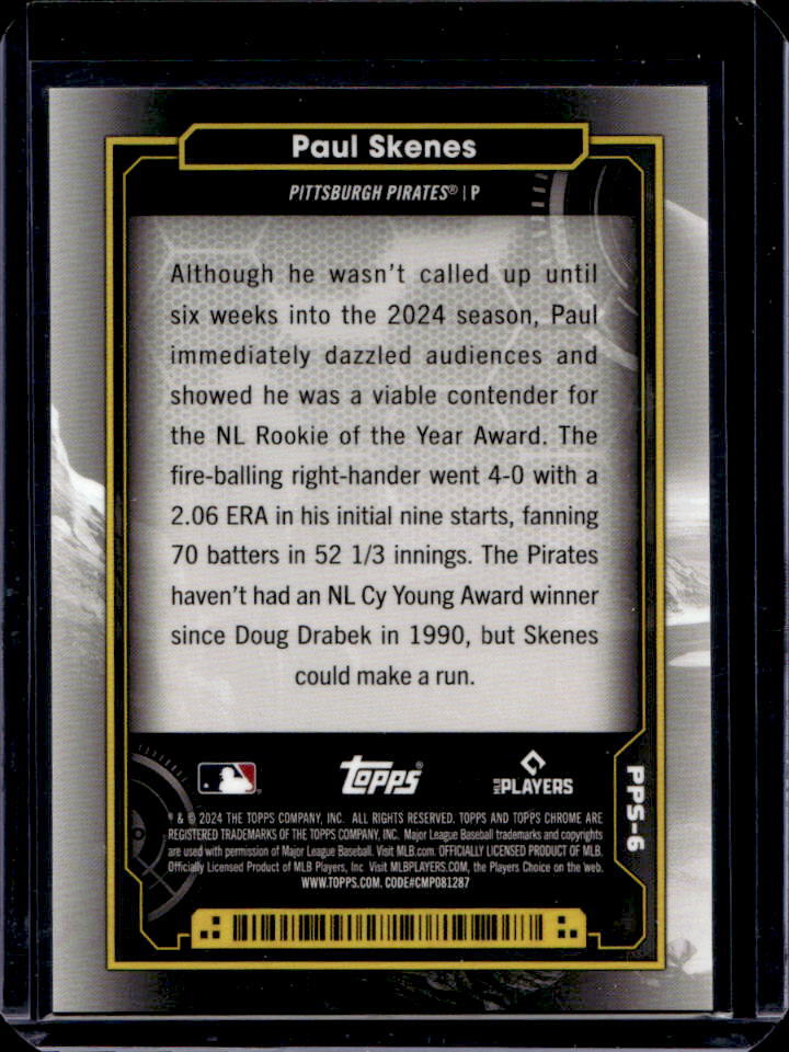2024 Topps Cosmic Chrome Paul Skenes Planetary Pursuit SP RC The Sun #PPS-6 | eBay