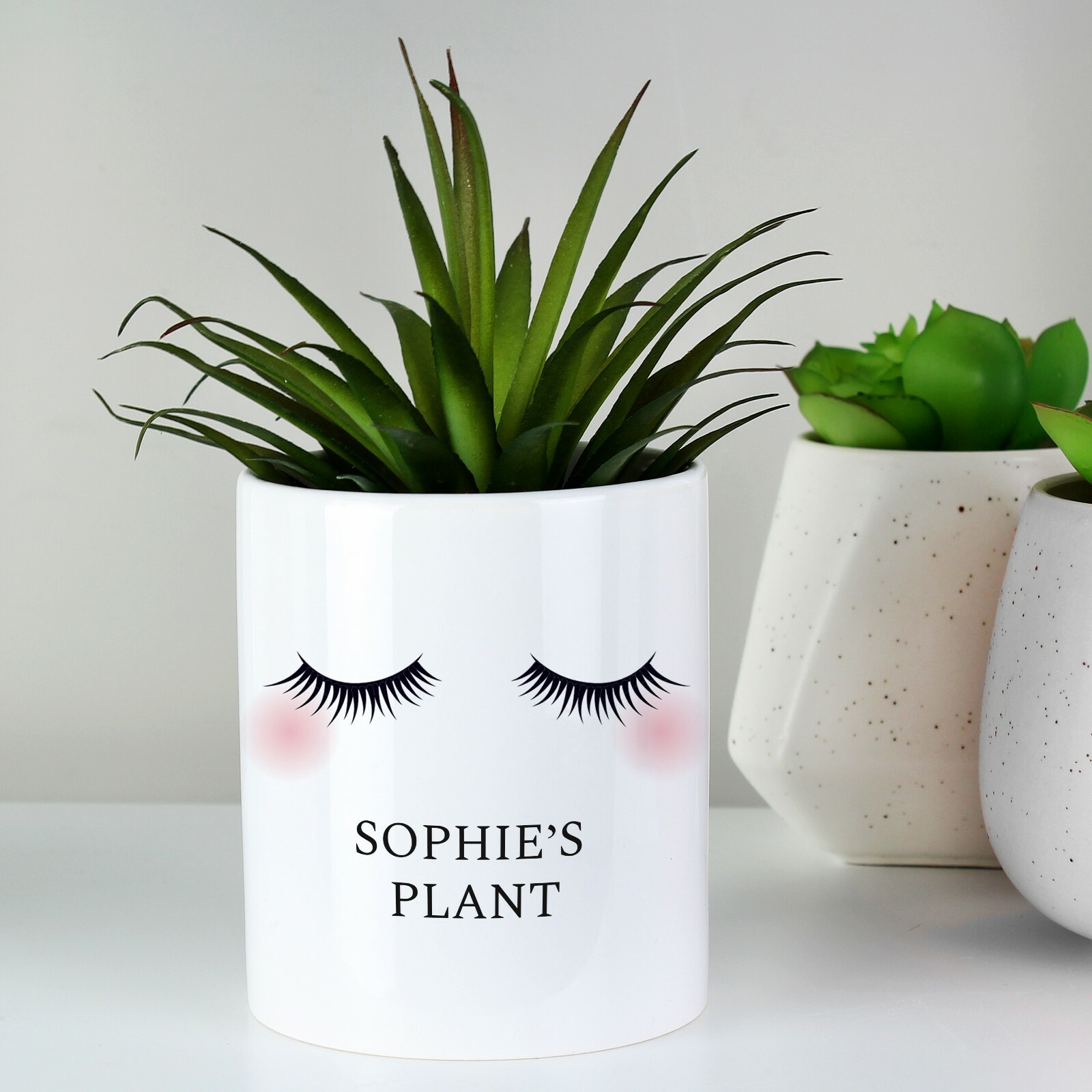 Personalised Eyelashes Ceramic Storage Pot Makeup Brush Pot Makeup ...