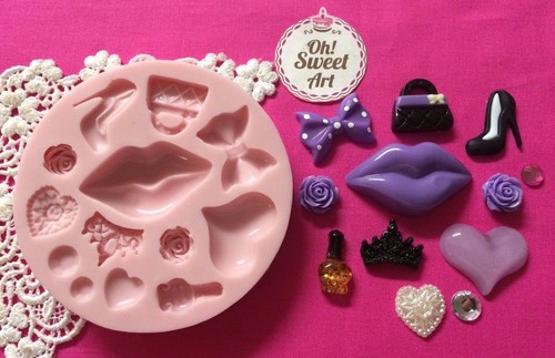Make up Fancy Set silicone mold fondant cake decorating APPROVED FOR ...