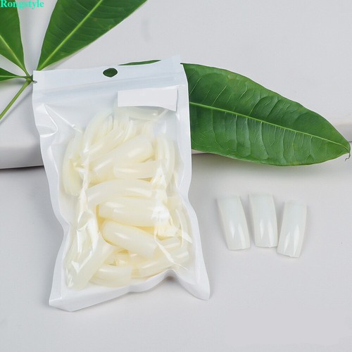 100/500pcs Curved Hawk Nail Tips - Acrylic Half Cover Nails Manicure ...