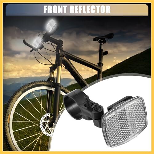 6pcs Bicycle Front Rear Reflector Kit Mountain Bike Safety Warning ...