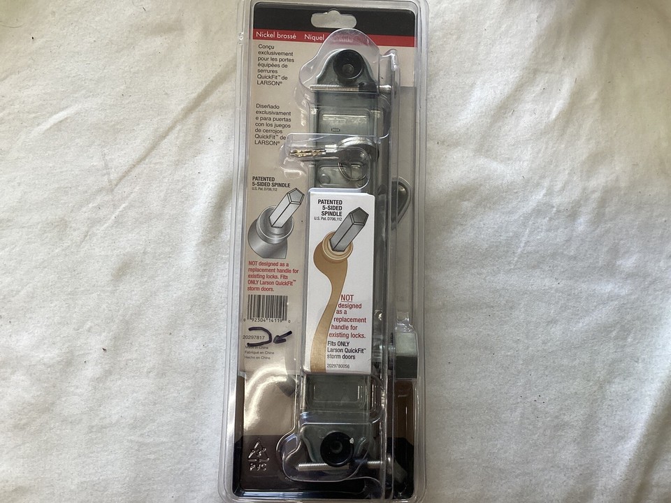 Larson 20297817 QuickFit Curved Handle Set w/Keyed Deadbolt Lock - Brush Nickel | eBay