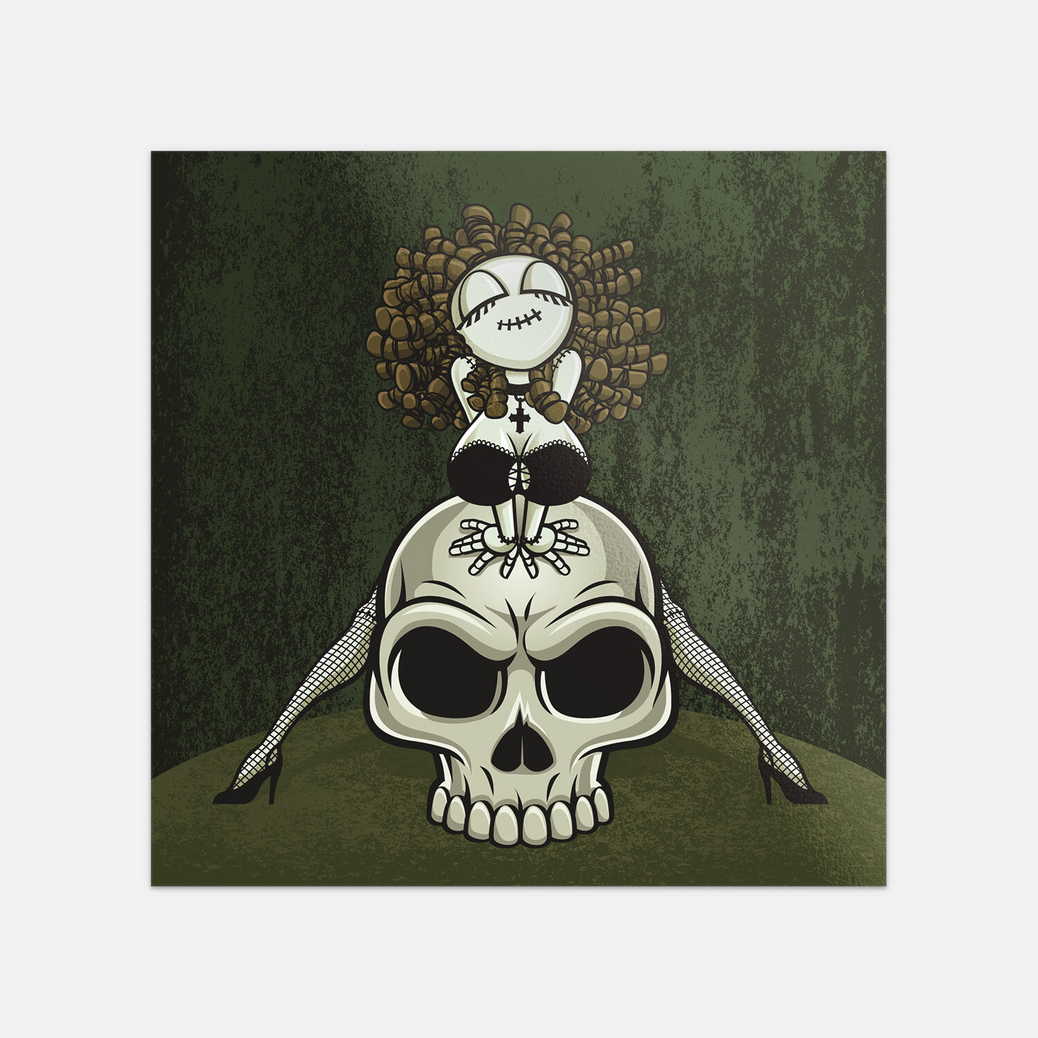 Zombie Pinup Girl Skull Straddle Vinyl Sticker Decal | eBay