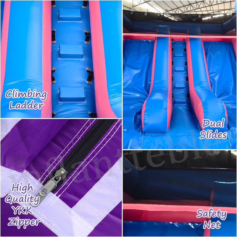 20ft Commercial Giant Inflatable PVC Bounce House Double Water Slides w ...