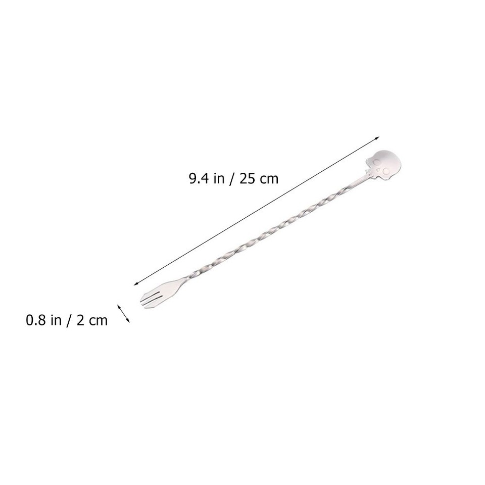 2 Pcs Stainless Steel Coffee Stirrer Swizzle Stick Cocktail Mixing Tool ...