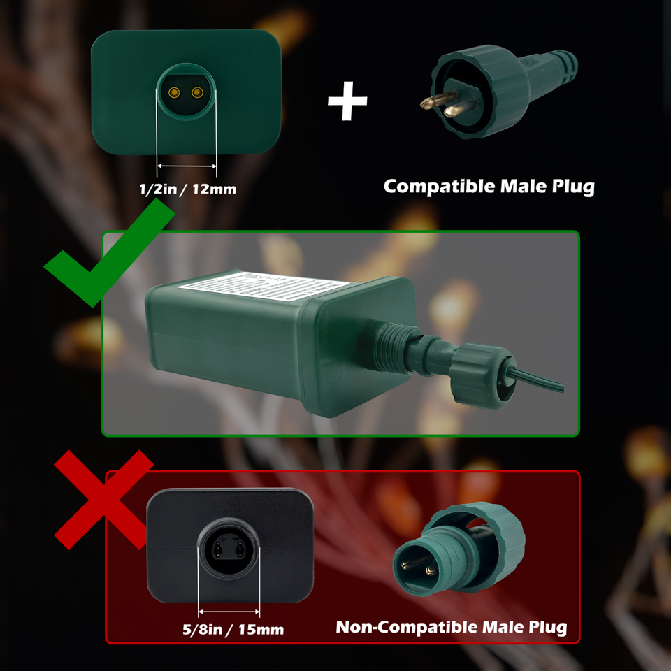 Power Adapter Replacement for LED Xmas Tree Lights DC 29V 0.28A (TS ...