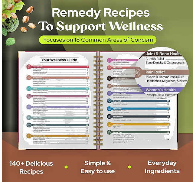 Natural Healing Guide Spiral Bound Herbal Book with Step-by-Step ...
