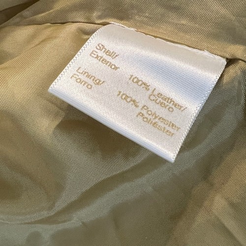 NWT Margaret Godfrey Tan Open Front Belted Leather Jacket Lined Womens ...