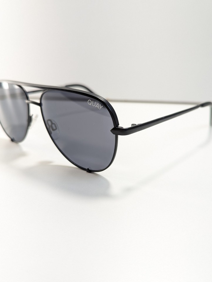 Quay High Key Micro 126 Polarized Unisex Sunglasses Black Smoke Unisex ...