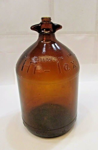 Old Brown Duraglas Glass Hi-lex Hilex Jug Bottle w Twin Finger Handles ...