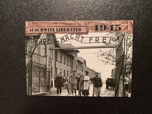 2021 Historic Autographs End of the War 1945 AUSCHWITZ LIBERATED Card ...