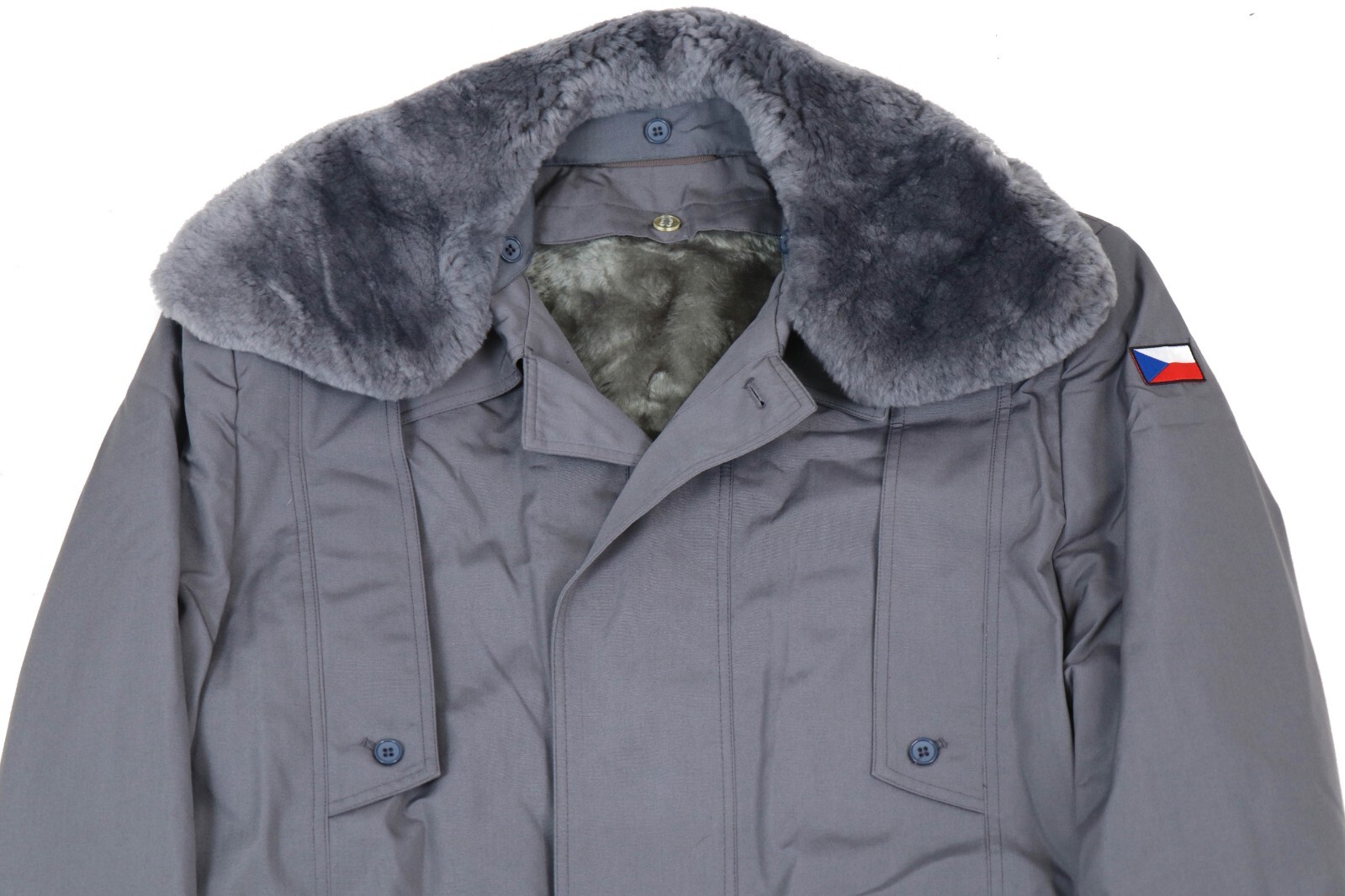 XLarge - Czech Army M85 Grey Parka w Collar Ruff Military Jacket ...