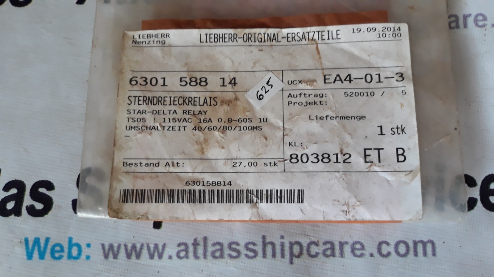 LIEBHERR STAR DELTA RELAY 630158814 | eBay
