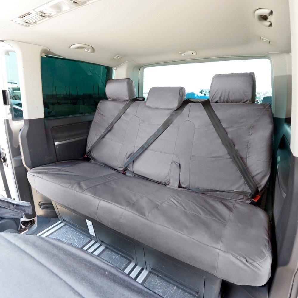 VW Transporter T5/T5.1 Caravelle 3RD Fila Seat Cubiertas & Emb (2003 ...