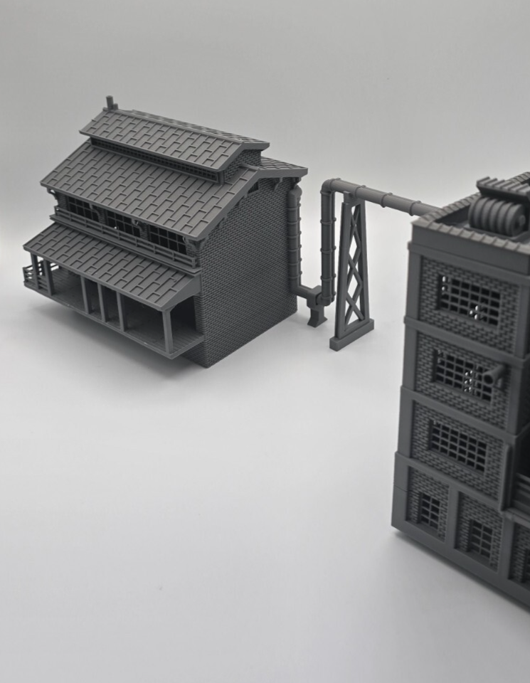 HO Scale Industrial Factory 1:87 Building | eBay