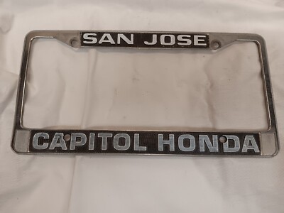 San Jose Capitol Honda, CA Car Dealer Metal License Plate Frame | eBay