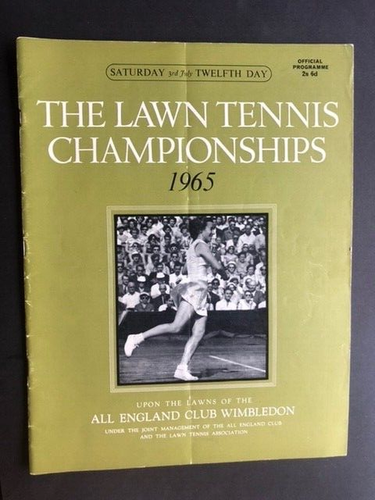 Wimbledon tennis programme finals day, 1965 | eBay