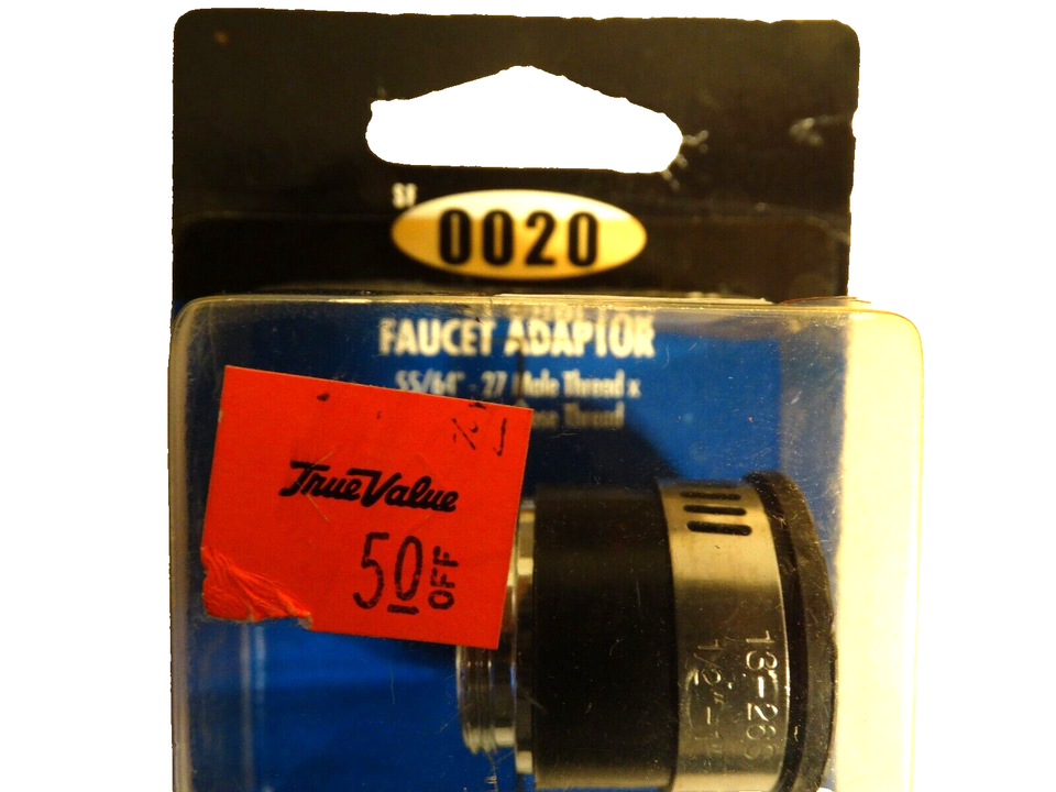 BrassCraft 0020 Faucet Adaptor 55/64-27 Male Thread x 9/16" ID Hose | eBay