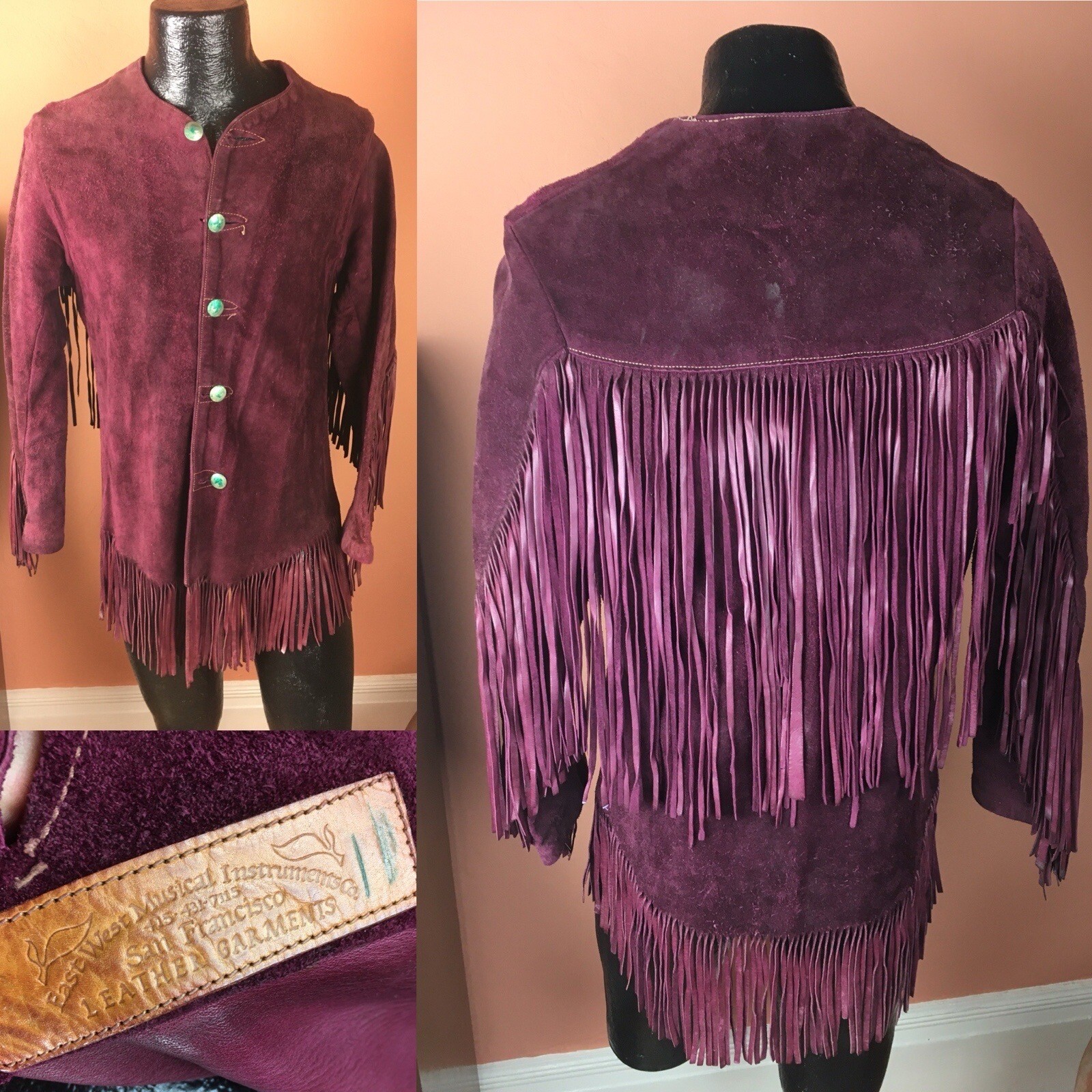 Vintage East West Musical Instruments Burgundy Fringe… - Gem