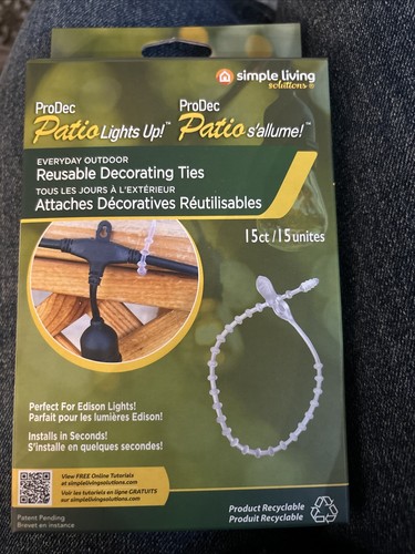 Simple Living ProDec Patio Lights Up! Reusable decorating ties - 15 ...