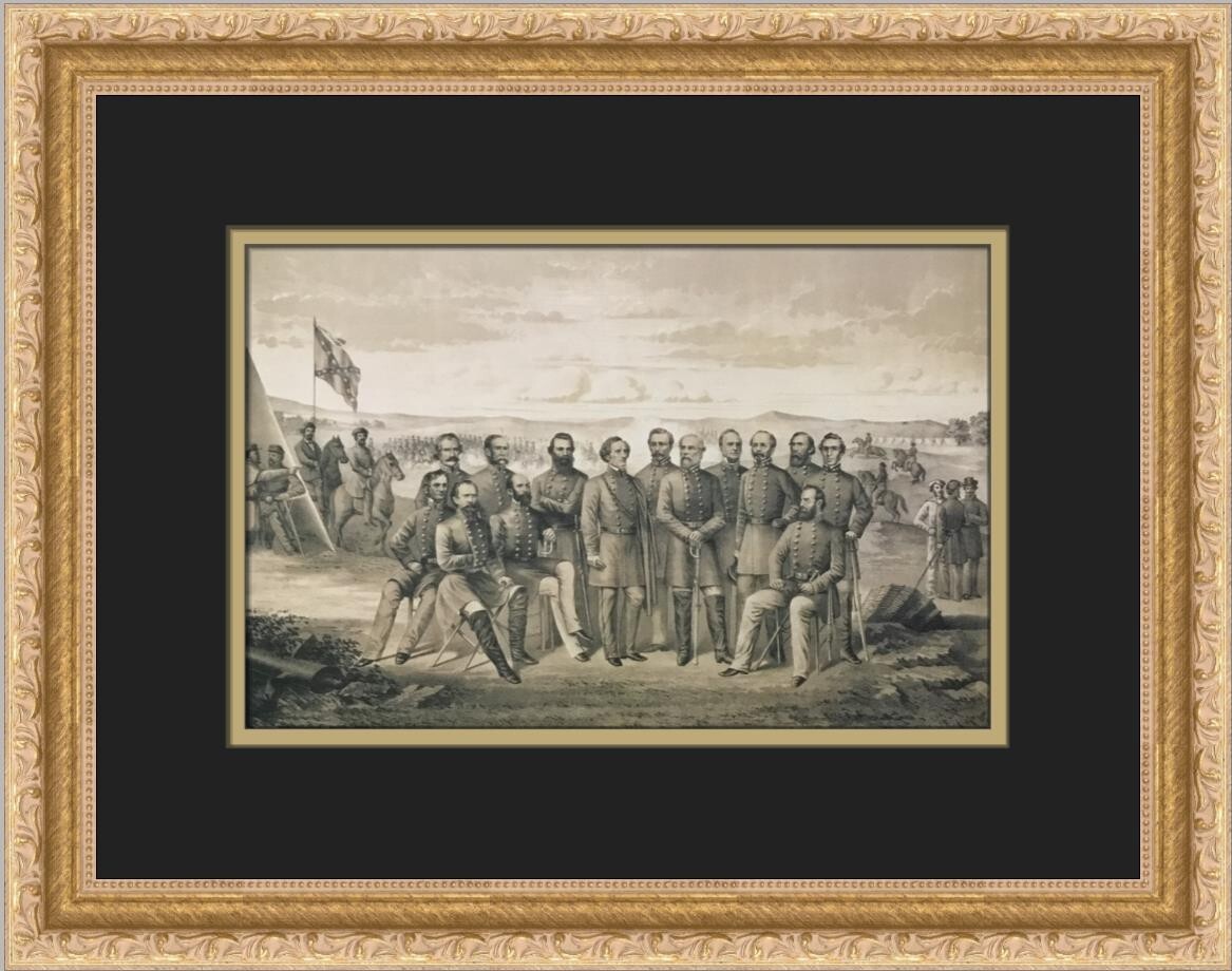 Civil War The Generals of The Confederate Army Custom Framed Print | eBay